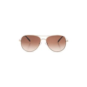 Tory Burch Logo Frame Aviator Sonnenbrille - - Accessories - Damen - Gelb - 58 MM