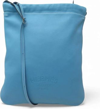 Herm&egrave;s Rucks&auml;cke - NEUE HERMES BRIDADO 2019 HANDTASCHE AUS SWIFT-LEDE - Gr. unisize - in Blau - f&uuml;r Damen