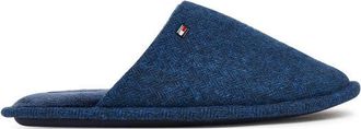 Tommy Hilfiger Hausschuhe Hilfiger Herringbone House Shoe FM0FM06018 Dunkelblau