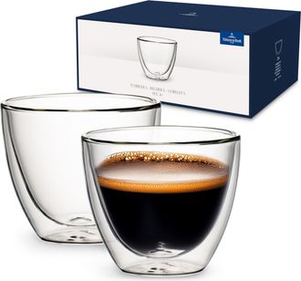 Villeroy & Boch Villeroy und Boch Artesano Hot und Cold Beverages Becher L, 2er-Set, 420 ml, Borosilikatglas, Klar