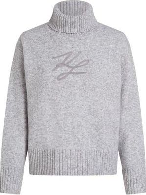 Karl Lagerfeld Pull ample col roul&eacute; en laine m&eacute;lang&eacute;e