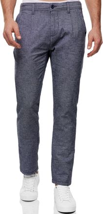 Indicode Herren INRemy Chinohose aus Baumwollmischung | Herrenhose Freizeithose für Männer Navy, 34/32