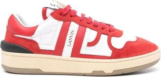 Lanvin Low-Top Sneaker - Color-Blocked Crimson Red And White Sneakers - Gr. 36 (EU) - in Beige - f&uuml;r Damen