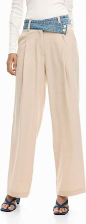 Desigual Hybrid - Lange Hose in Beige-Neutral