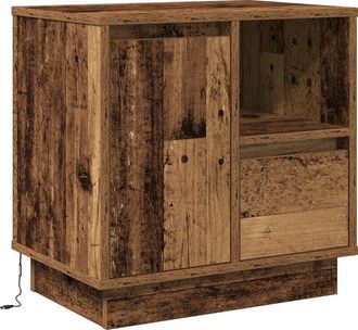 vidaXL Nachttisch mit 2 pcs Altholz 50 x 34,5 x 50 cm Holzwerkstoff Vidaxl