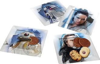 Star Wars Funko SW05484 Star Wars EPVIII: Plate Set: The Resistance, Melamine, Multi-Colour, 20.5 x 20.5 x 4.5 cm