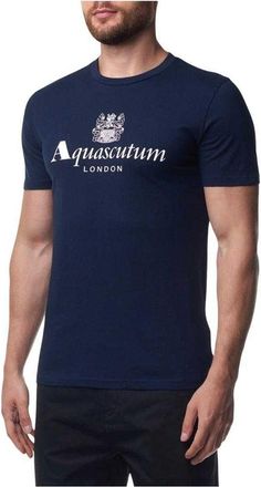 Aquascutum Bordeaux T-Shirt f&uuml;r Herren (Dunkles Marineblau)