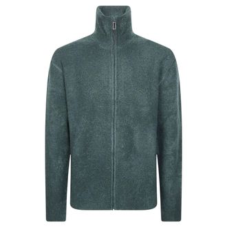 Paolo Pecora Veste en maille ample en laine et coton double - Homme - Pulls - Vert - Taille: XL