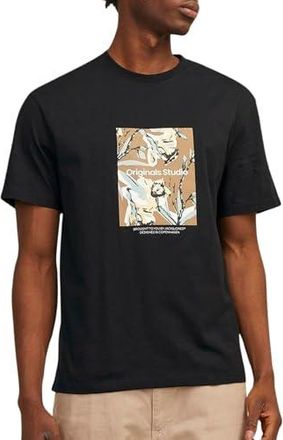 Jack & Jones Jorsequoia Tee SS Crew Neck T-Shirt, Noir, XL Homme