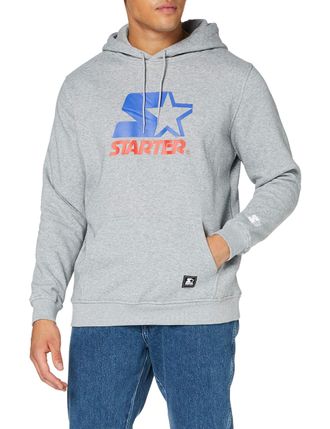 Starter Black Label Herren Starter Two Color Logo Hoody h.Grey, XXL