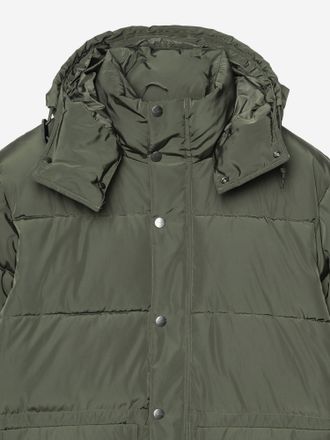 Carhartt Work in Progress Mens Padded Nylon Jacket With Hood Green Polyester