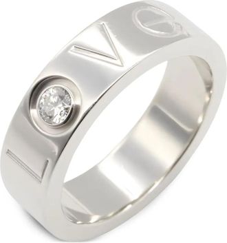 Cartier 18kt Love Weißgoldring mit Diamant - Silber