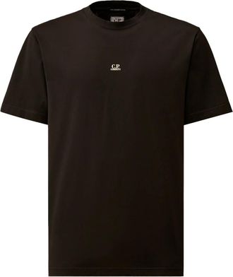 C.P. Company C.p. Company, Homme, Tops, Noir, Taille: L T-Shirt Manches Courtes en Jersey Merceris&eacute; 70/2 Gasato