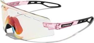 D.Franklin Lunettes de soleil de sport, r&eacute;sistantes et l&eacute;g&egrave;res, id&eacute;ales pour les activit&eacute;s de plein air, mod&egrave;le Thunder rectangulaire, pour homme et femme, Rose 