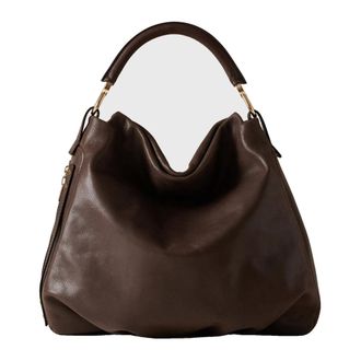 Borbonese Sac Hobo Moyen Bice - Femme - Sacs - Brun - Taille: ONE Size