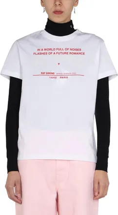 Raf Simons Logo Print T-Shirt - White