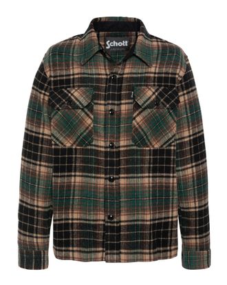 Schott NYC Herren Shcarl4 Shirt, gr&uuml;n, XL