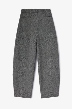 Ganni Trousers in grau Suiting schwarz