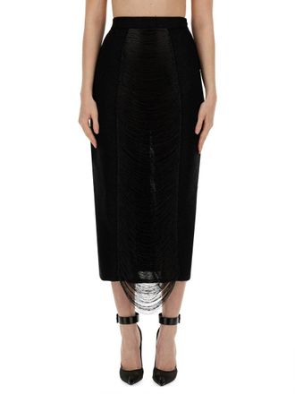 Alexander McQueen Viscose Blend Skirt - Black