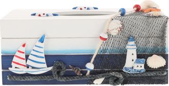 TOPBATHY Mediterrane Taschentuchbox Aus Holz, Dekorative KosmetiktüCherbox Mit Magnetverschluss, NachfüLlbare Tissue Box FüR Wohnzimmer, Schlafzimmer Und BüRo