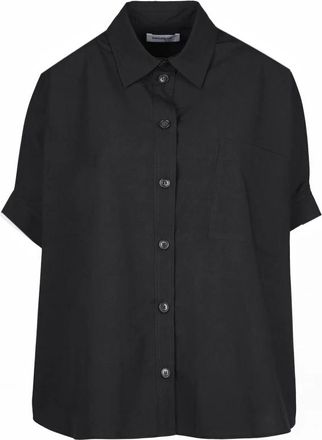 ottod'Ame Femme, Blouses et Chemises, Noir, Taille: 36 FR Camicia over in cotone