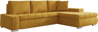 Mirjan24 Ecksofa Orkan Mini Premium, Couch mit Schlaffunktion und Bettfunktion, Eckcouch mit Bettkasten, L-Sofa Farbauswahl (Maya 05)