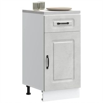 vidaXL Vidaxl - Armoire de cuisine Kalmar gris b&eacute;ton bois ding&eacute;nierie