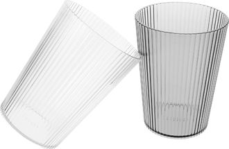 OSALADI 2 St&uuml;ck Transparente Zahnb&uuml;rstenbecher aus Bruchsicherem Kunststoff f&uuml;r Paare mit Aufbewahrung Handliche Gr&ouml;&szlig;e Bpa Frei Wiederverwendbar Badezimmerbec