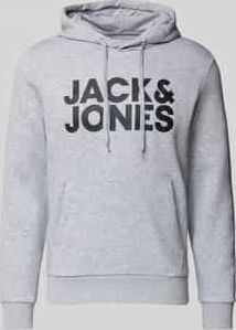 Jack & Jones Hoodie mit Label-Print und K&auml;nguru-Tasche