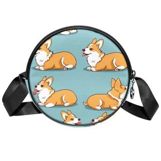 Generic Sac &agrave; bandouli&egrave;re rond pour femme, petit sac &agrave; bandouli&egrave;re avec fermeture &eacute;clair et bretelles r&eacute;glables style d&eacute;contract&eacute; pour femmes et filles