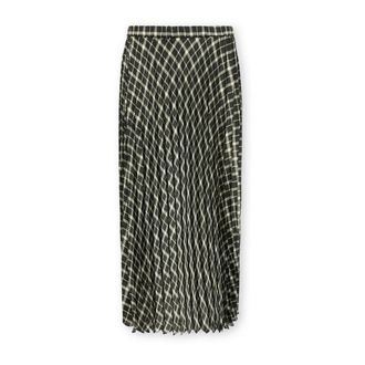 Elena Miro Langer Faltenrock mit Patchwork-Print - - Skirts - Damen - Schwarzk - S