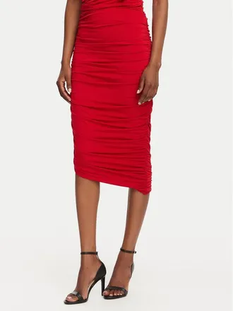 Access Fashion Bleistiftrock 63-6001-326 Rot Slim Fit