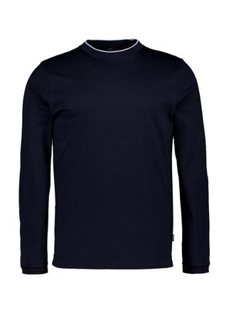 HUGO BOSS Herren Longsleeve blau Baumwoll-Jersey