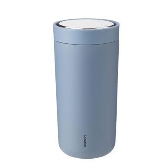 Stelton To-Go Click - Thermobecher, doppelwandige Isolierflasche - Rostfreier, auslaufsicherer Kaffeebecher/Teebecher mit Smart-Click-Deckel - Hei&szlig;e & kalte G