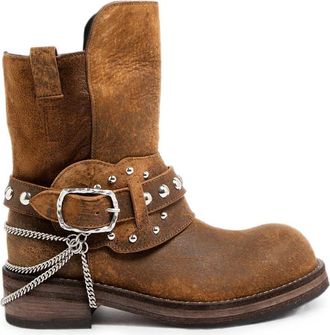 Ann Demeulemeester Chain-embellished Studded Boots