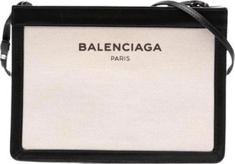 Balenciaga Pre-owned Navy Pochette - - Pre-owned - Damen - Beige - ONE SIZE