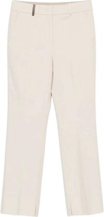PESERICO Femme, Pantalons, Blanc, Taille: 42 FR Pantalon Fendu