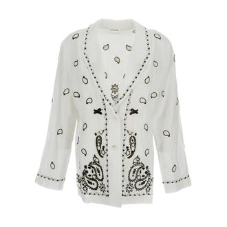 P.A.R.O.S.H. Beach Embroidered Jacket - - Blouses & Shirts - Damen - Mehrfarbig - L