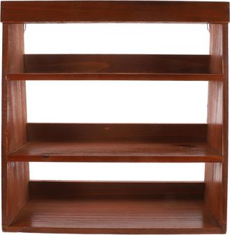 FOMIYES Vintage Aufbewahrungsst&auml;nder 3 st&ouml;ckiger Tischst&auml;nder f&uuml;r Sammlerfiguren Dekoratives Holzregal f&uuml;r Wohnzimmer und Schreibtisch