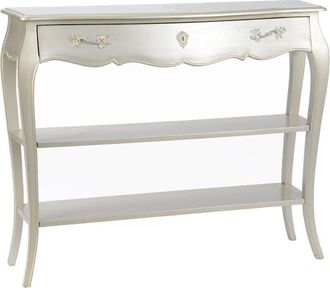 M&S Collection Amadeus - Grande console argentée 1 tiroir et 2 niveaux Murano 110x30