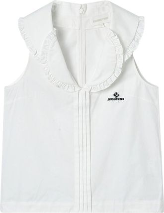 Shushu/Tong Ruffled-collar Sleeveless Top