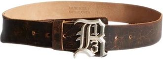 R13 Femme, Accessoires, Brun, Taille: 40/42 FR Logo Buckle Belt
