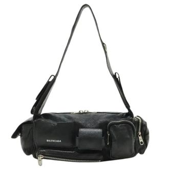 Balenciaga Sac bandouli&egrave;re Super Busy XS en cuir Pre-owned - Femme - Pre-owned - Noir - Taille: ONE Size