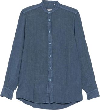 Daniele Alessandrini Homme, Chemises, Bleu, Taille: 2XL 20 Camicia Lino C/coreana
