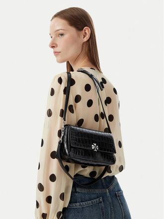 Tory Burch Tory Burch Handtasche Charlie Embossed Croc Small Shoulder Bag 183522 Schwarz