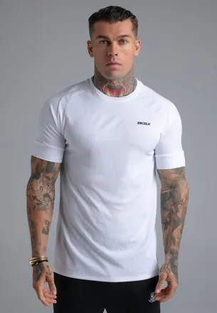 Siksilk Herren Wei&szlig;es Tech T-Shirt XXL