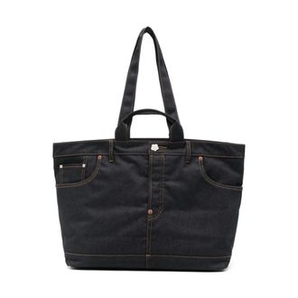 Kenzo Five-Pocket-Tote-Bag aus denim&auml;hnlichem Twill - - Bags - Herren - Blau - ONE SIZE