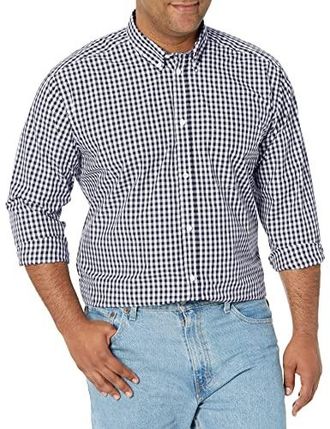 Chef Works Chemise habill&eacute;e Vichy pour Homme, Bleu Marine et Blanc &agrave; Carreaux., XL