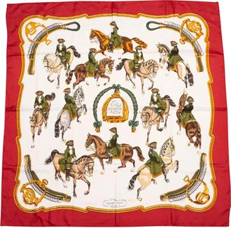 Hermès Tücher & Schals - Hermes Classic Reprise Silk Carre 90 Scarf Tuch - Gr. unisize - in Rot - für Damen