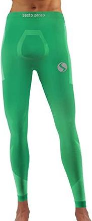 Sesto Senso sous-vêtement pour Homme Long Pantalon de Sport Compression Thermoactifs L/XL Vert Green